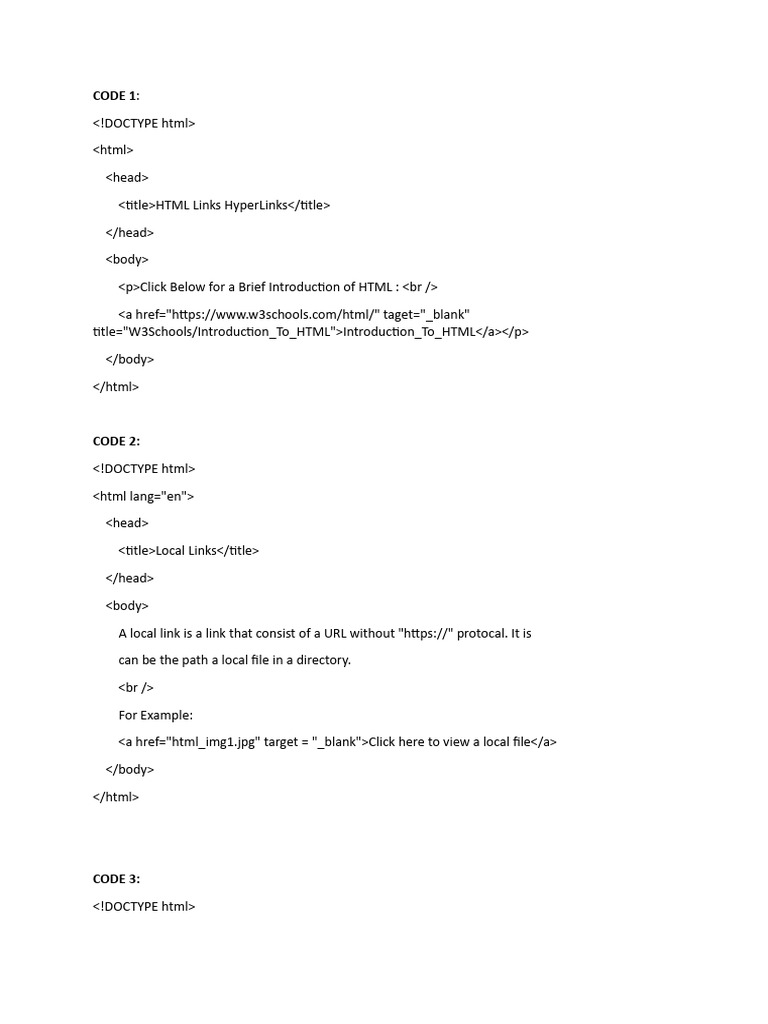 Cws 3 | PDF | Html | Hyperlink