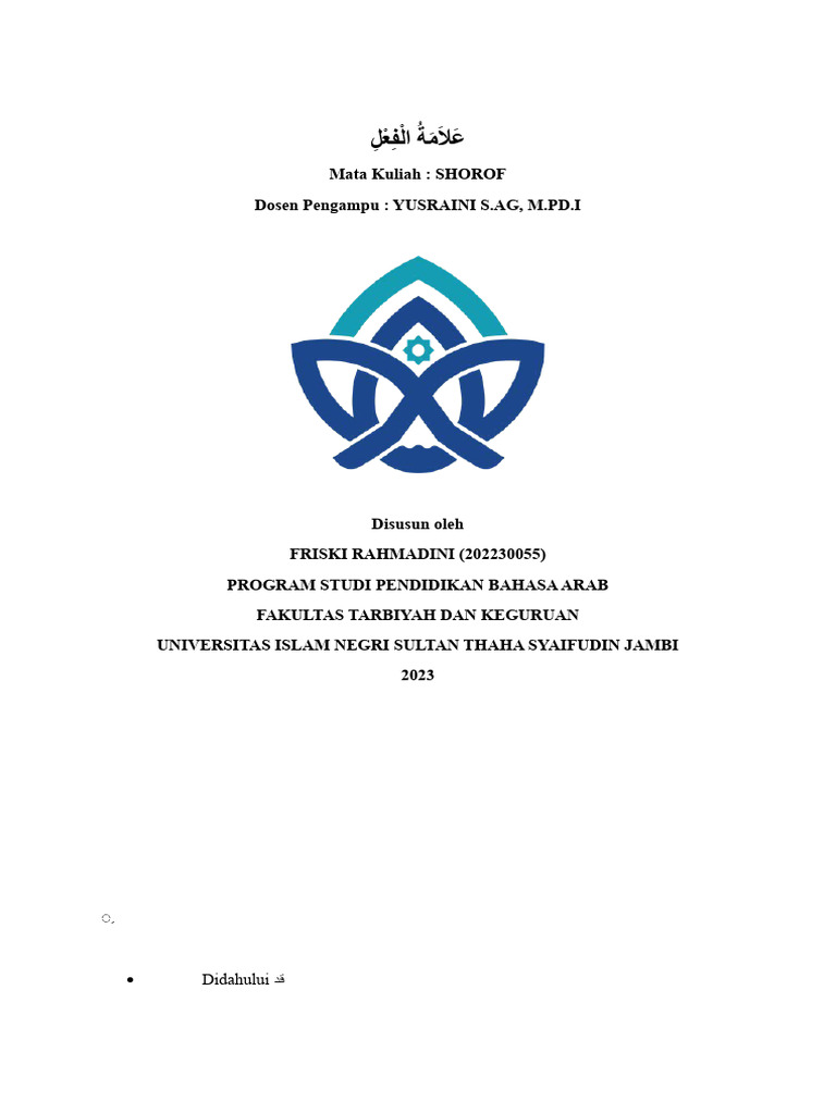 Tanda Tanda Fiil | PDF