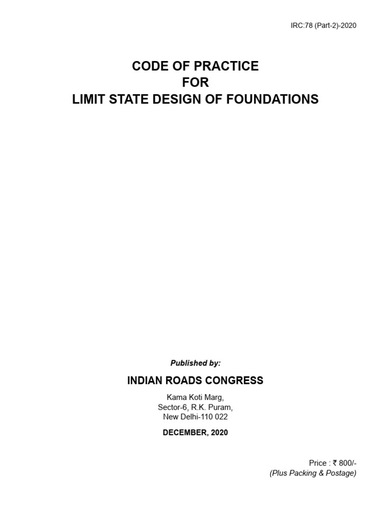 Limit State Design Foundations Code | PDF | Geotechnical Engineering | Deep Foundation