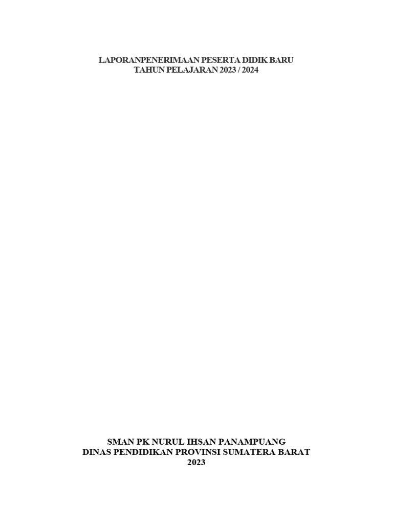 Laporanpenerimaan PPDB | PDF | Karier & Perkembangan