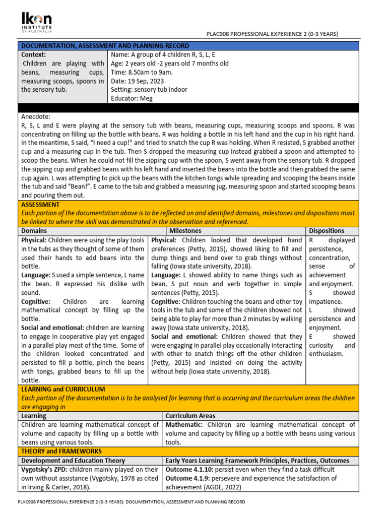Plac908 Dap Record 5 2023 | PDF | Pedagogy | Cognition