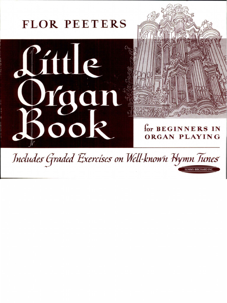 Little Organ Book - For Beginne - Peeters, Flor - 8391 | PDF