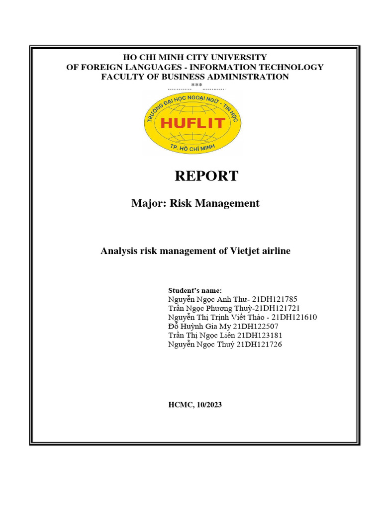 Report Group 5 | PDF | Risk Management | Risk