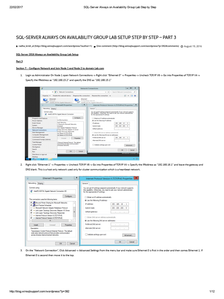SQL-Server Always On Availability Group Lab Step by Step3 | PDF | Microsoft Sql Server ...