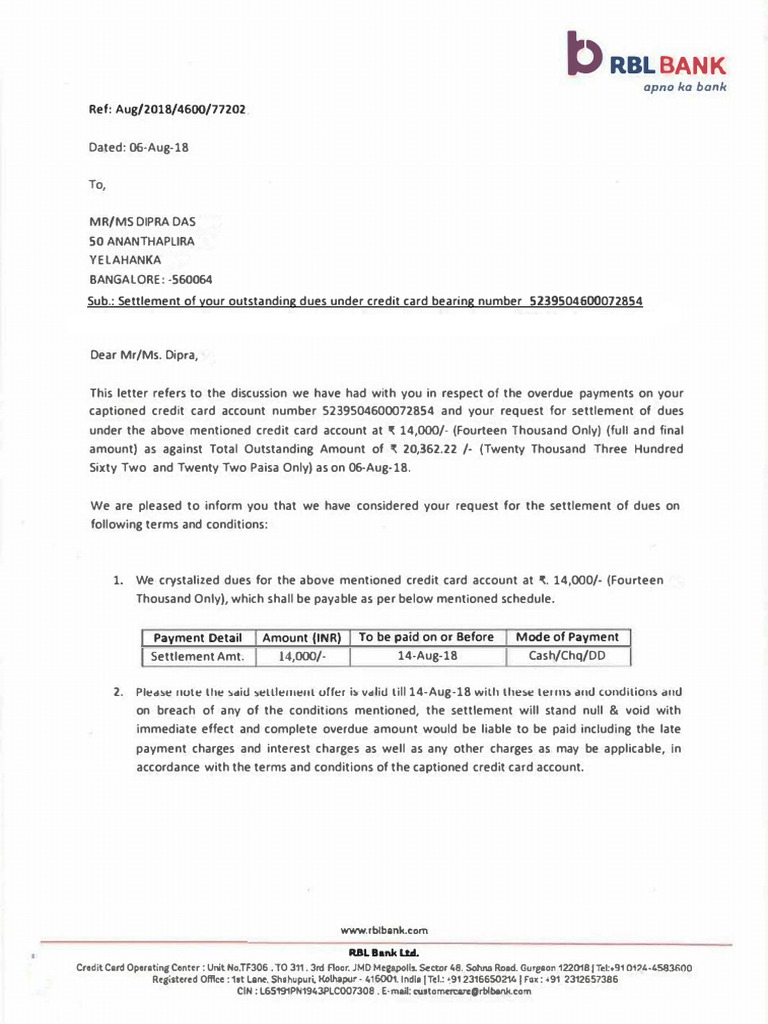 RBL Credit Card | PDF | Credit Card | Business