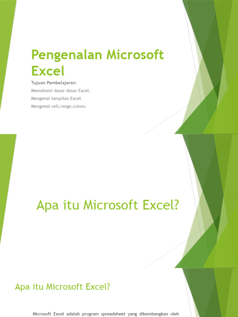 Pengenalan Microsoft Excel | PDF