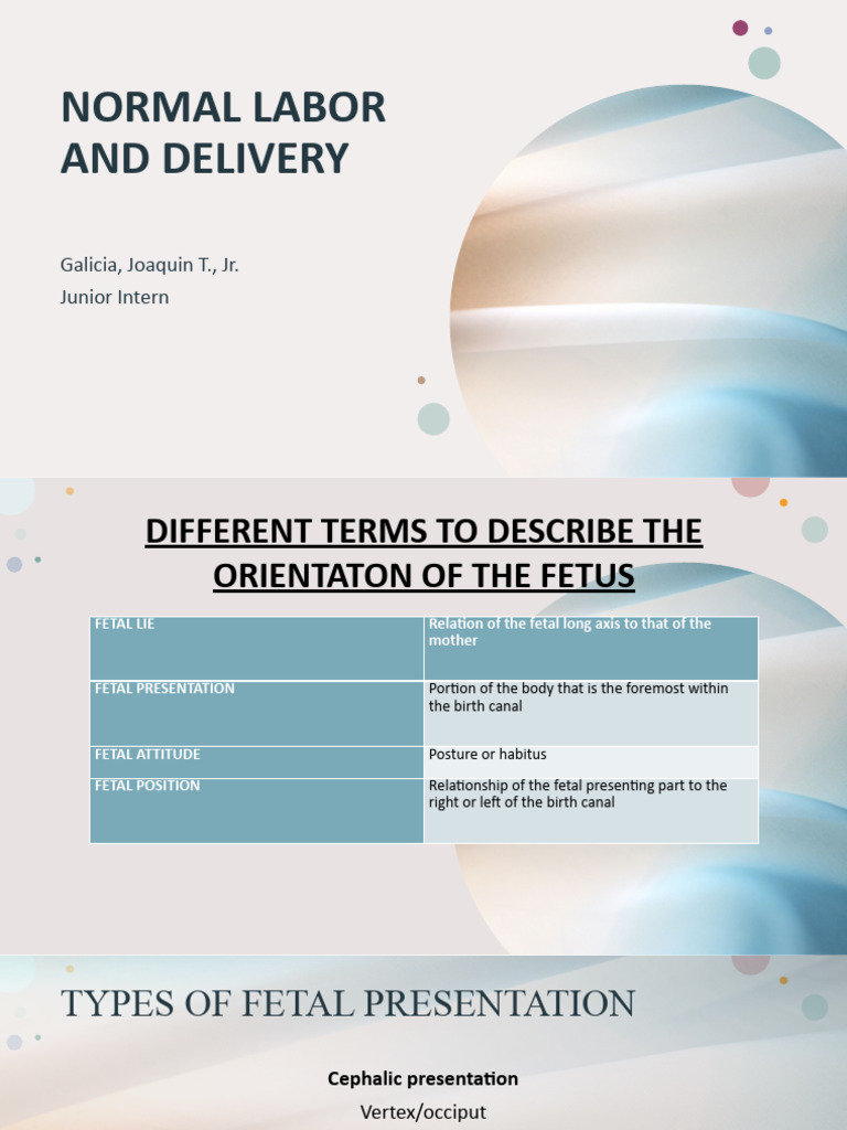 Normal Labor and Delivery | PDF | Childbirth | Maternal Health