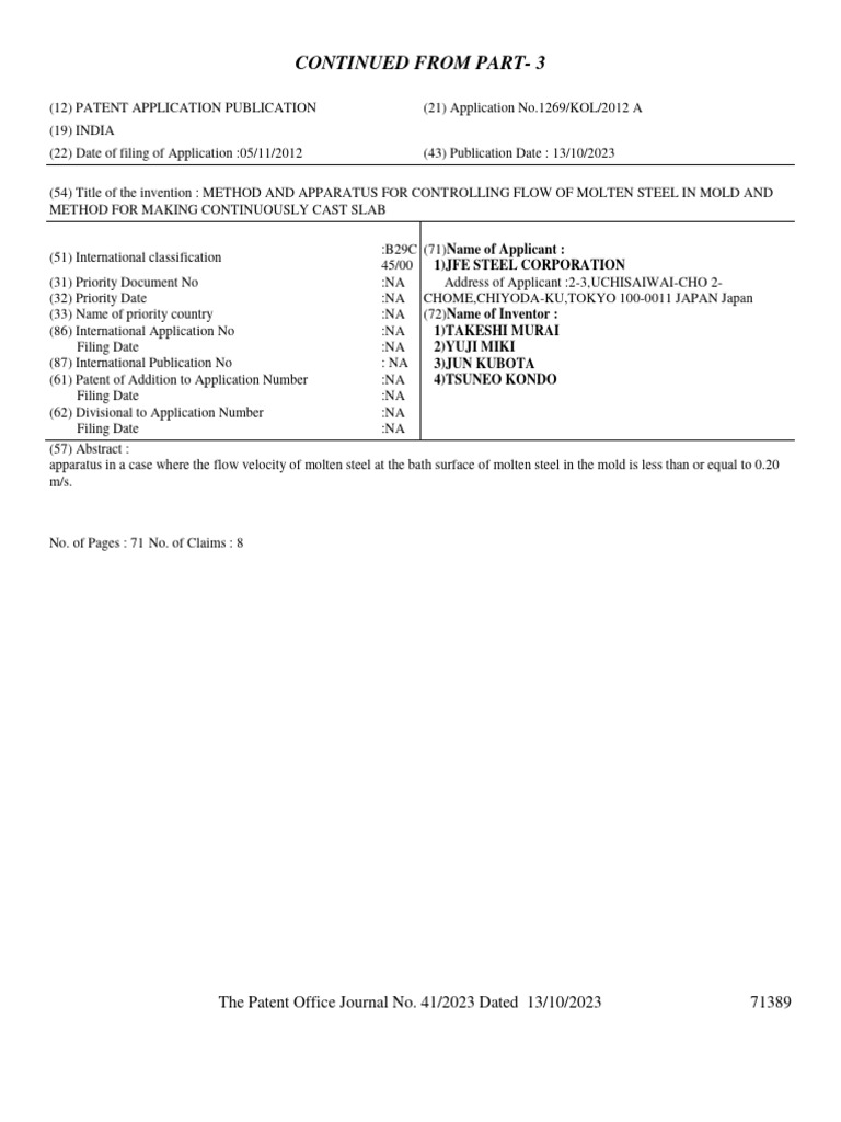 View Journal | PDF | Glossary Of Patent Law Terms | Priority Right