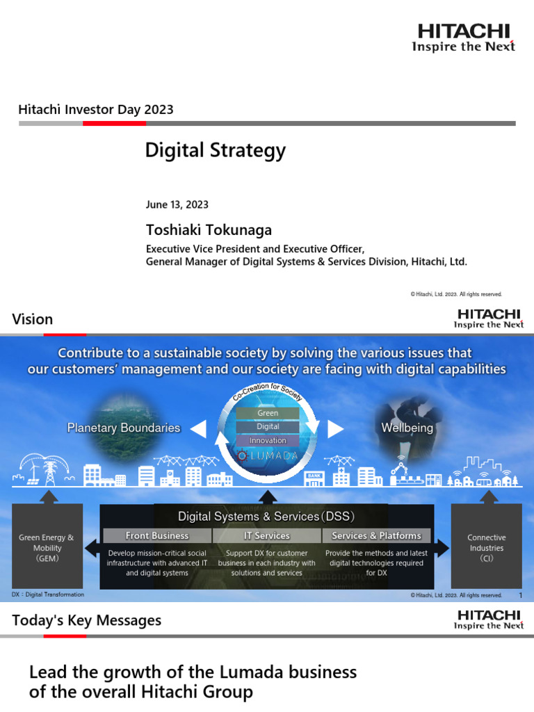 Hitachi's Digital Strategy 2023 Overview | PDF | Cloud Computing ...