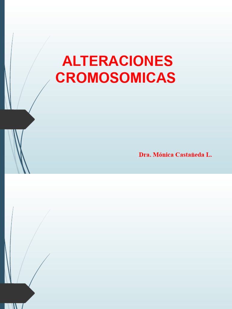 Alteraciones Cromosomicas | PDF | Síndrome de Down | Enfermedades y trastornos
