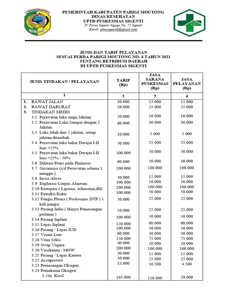 Tarif Layanan 2023 | PDF