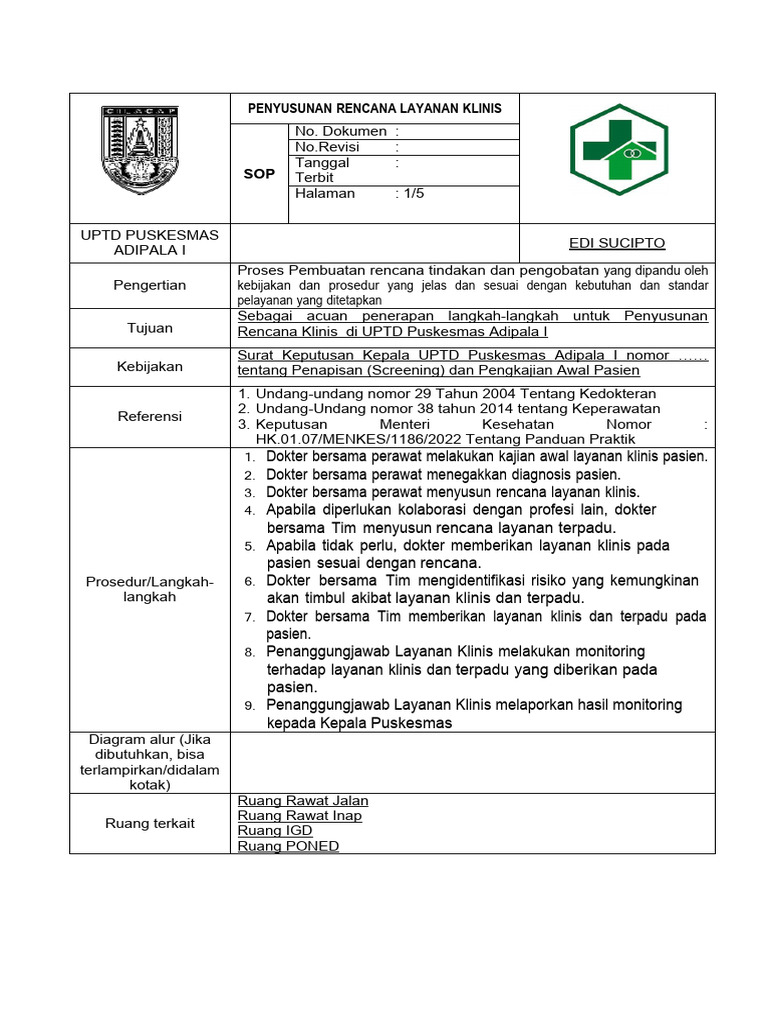 Sop Asuhan Klinis | PDF | Pengembangan Diri | Kesehatan Holistik