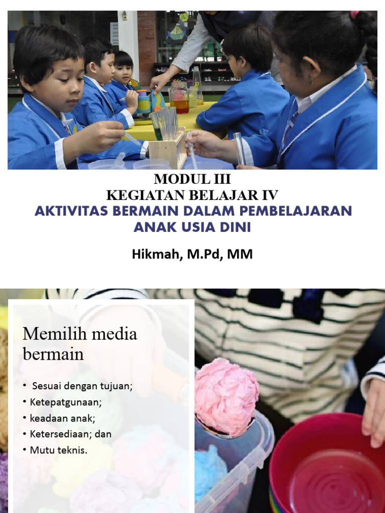 Modul 2 KB 4 - Aktivitas Bermain Dalam Pembelajaran Anak Usia Dini | PDF