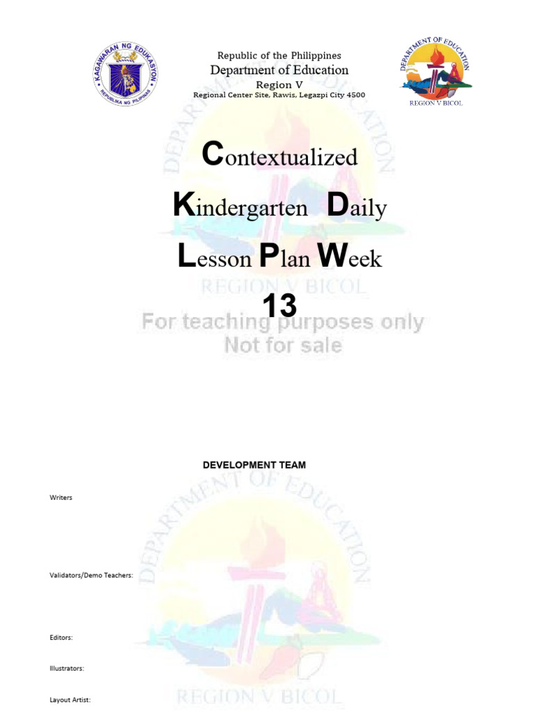 Kindergarten Week 13 | PDF | Vocabulary | Communication