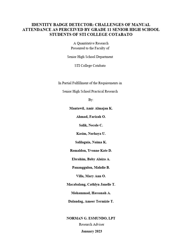 Manual Attendance Challenges in Schools | PDF | Time Management ...