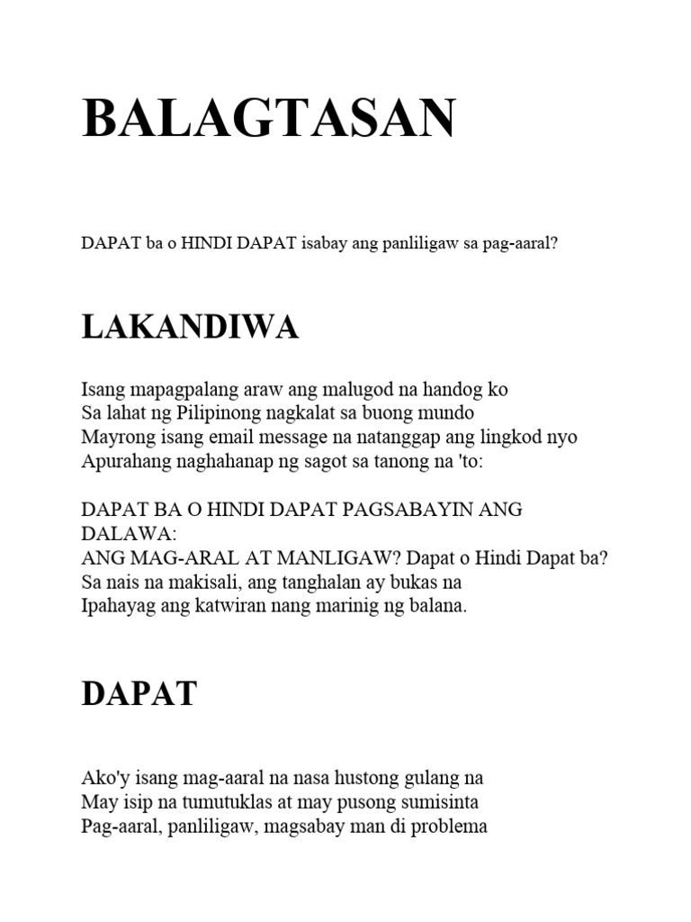 Balagtasan | PDF