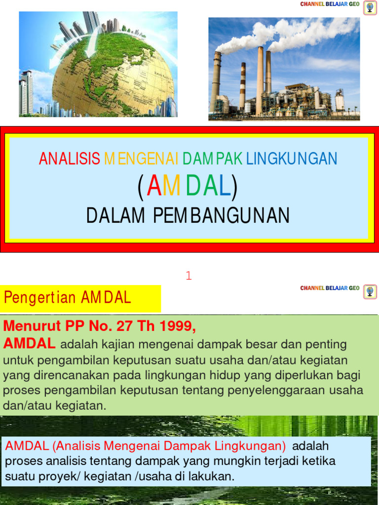 AMDAL Dalam Pembangunan. (PPT Show) | PDF