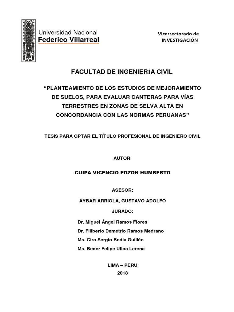 Cuipa Vicencio Edzon Humberto | PDF | Cantera | La carretera