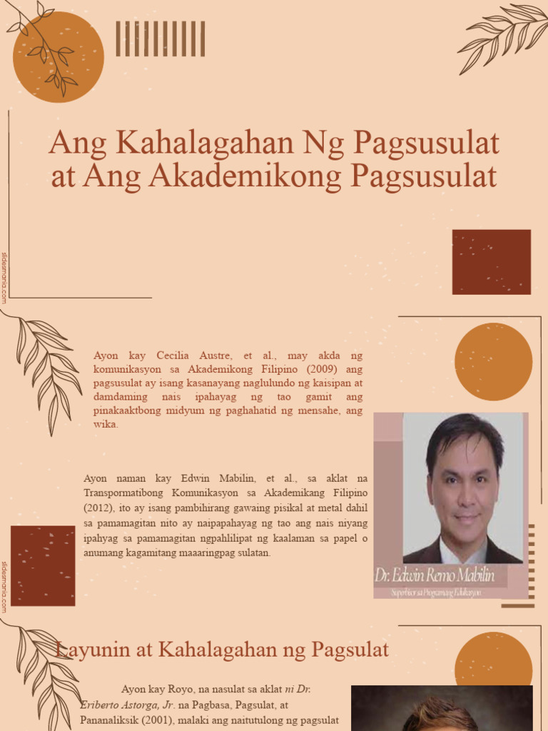 Ang Kahalagahan NG Pagsusulat at Ang Akademikong Pagsusulat | PDF
