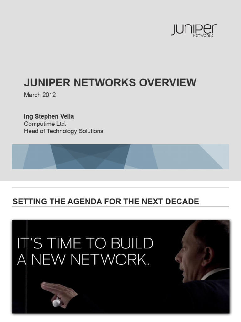Juniper Networks Corporate Overview Presentation | PDF | Computer Network | Juniper Networks