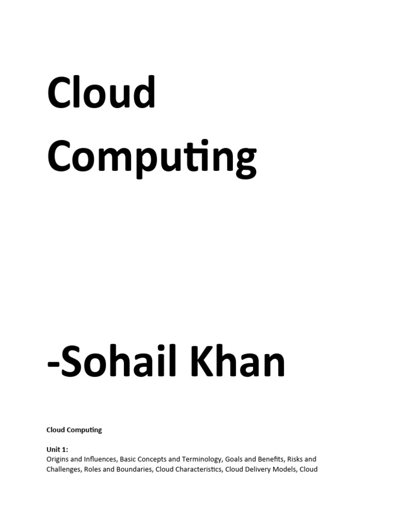 Cloud Computing Notes | PDF | Cloud Computing | World Wide Web Cloud Computing Notes | PDF | Cloud Computing | World Wide Web
