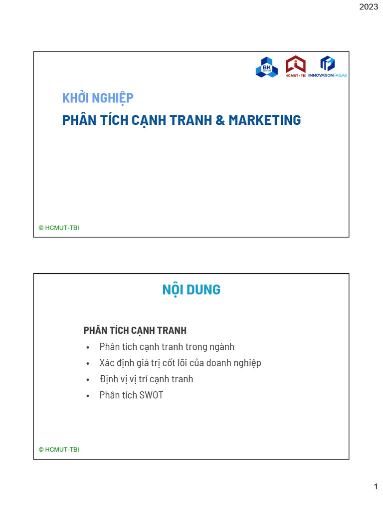 Phân Tích C NH Tranh & Marketing | PDF