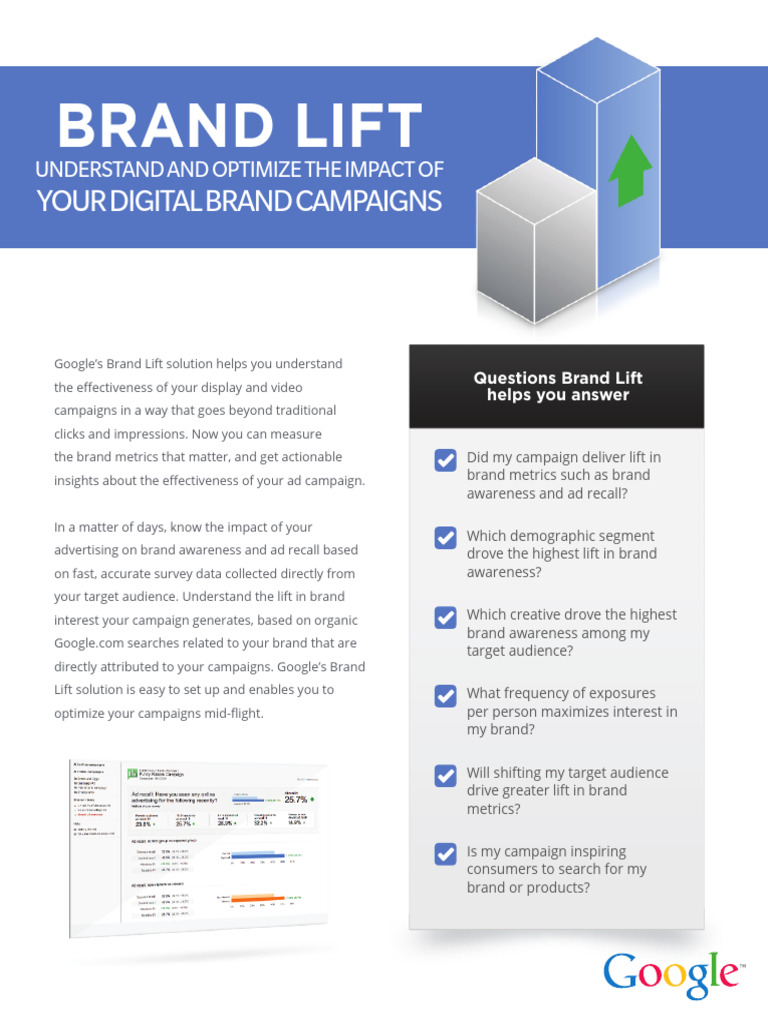 Brand Lift Fact Sheet | PDF | Brand | Target Audience