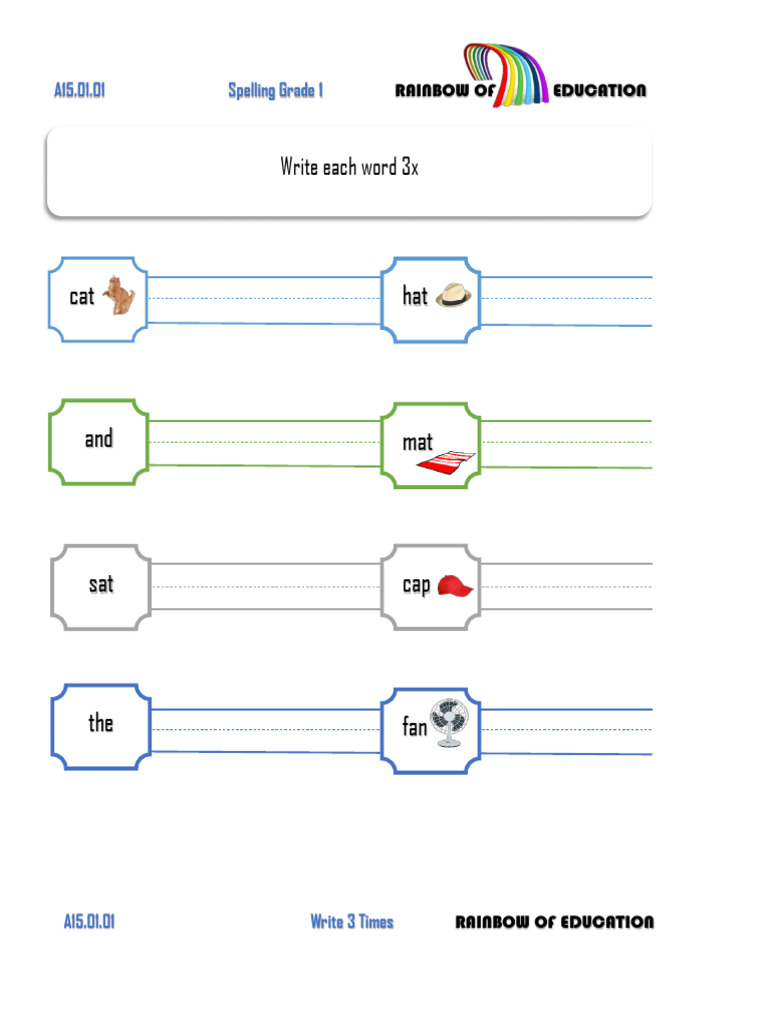 A25.00.00 Ketting Formulier Spelling Grade 1 | PDF
