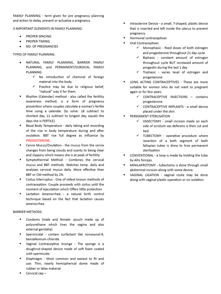 NCM 107 Study Guide | PDF | Placenta | Uterus