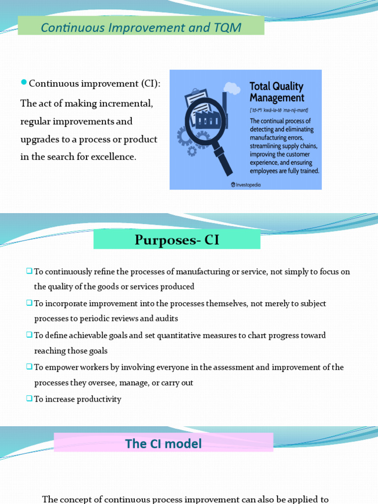 SCM Improvement - CI and TQM Student | PDF | Supply Chain | Supply ...