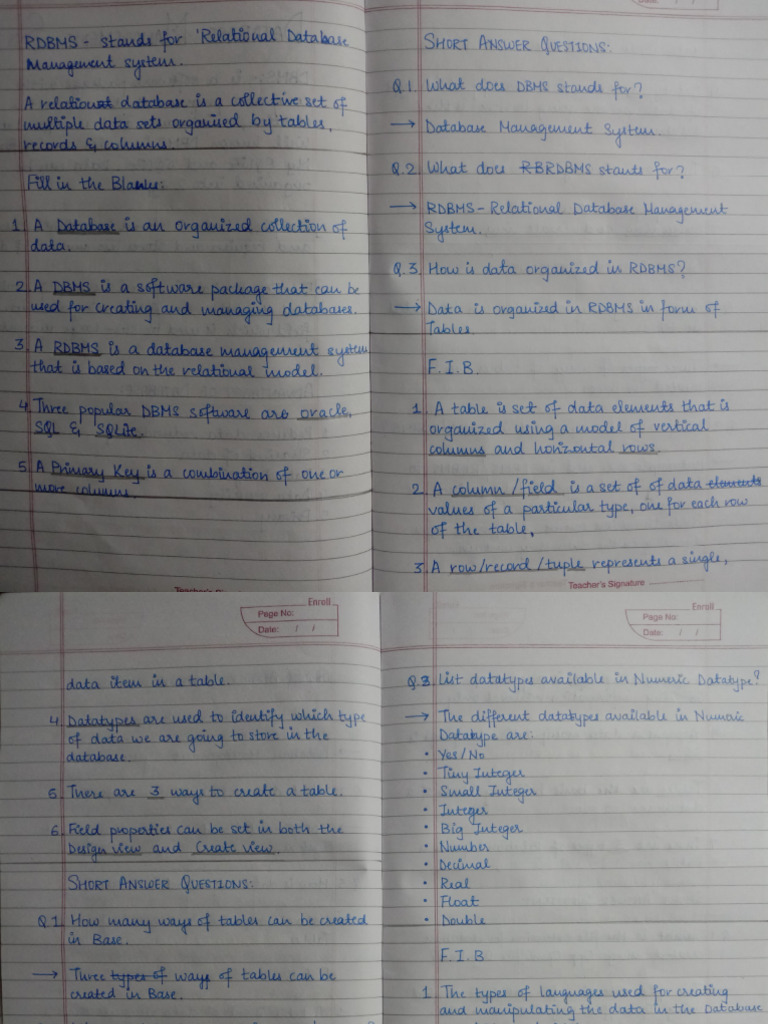 Database Notes Pdf