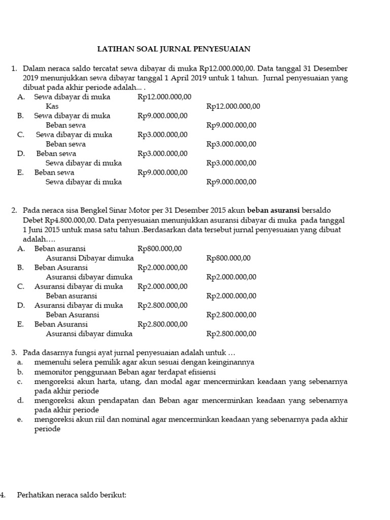 Soal Ajp, Kertas Kerja, Lap - Keuangan, J. Penutup, J. Pembalik | PDF