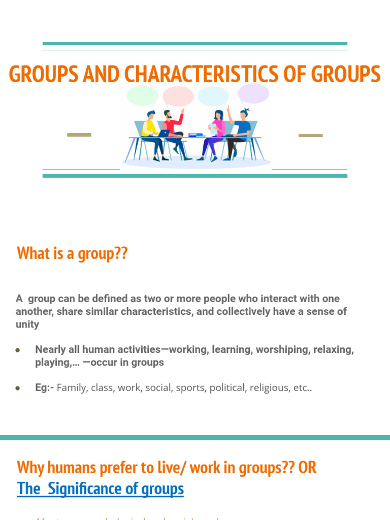 Groups and Characteristics of Groups | PDF | Identity (Social Science ...