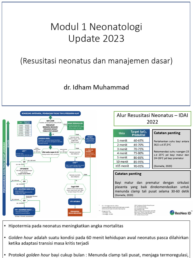 Protokol Resusitasi Neonatus 2023 | PDF