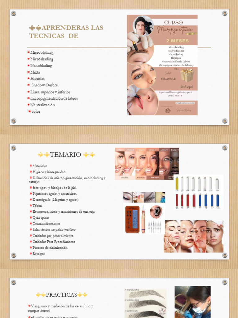 Contenido Curso de Microblading | PDF