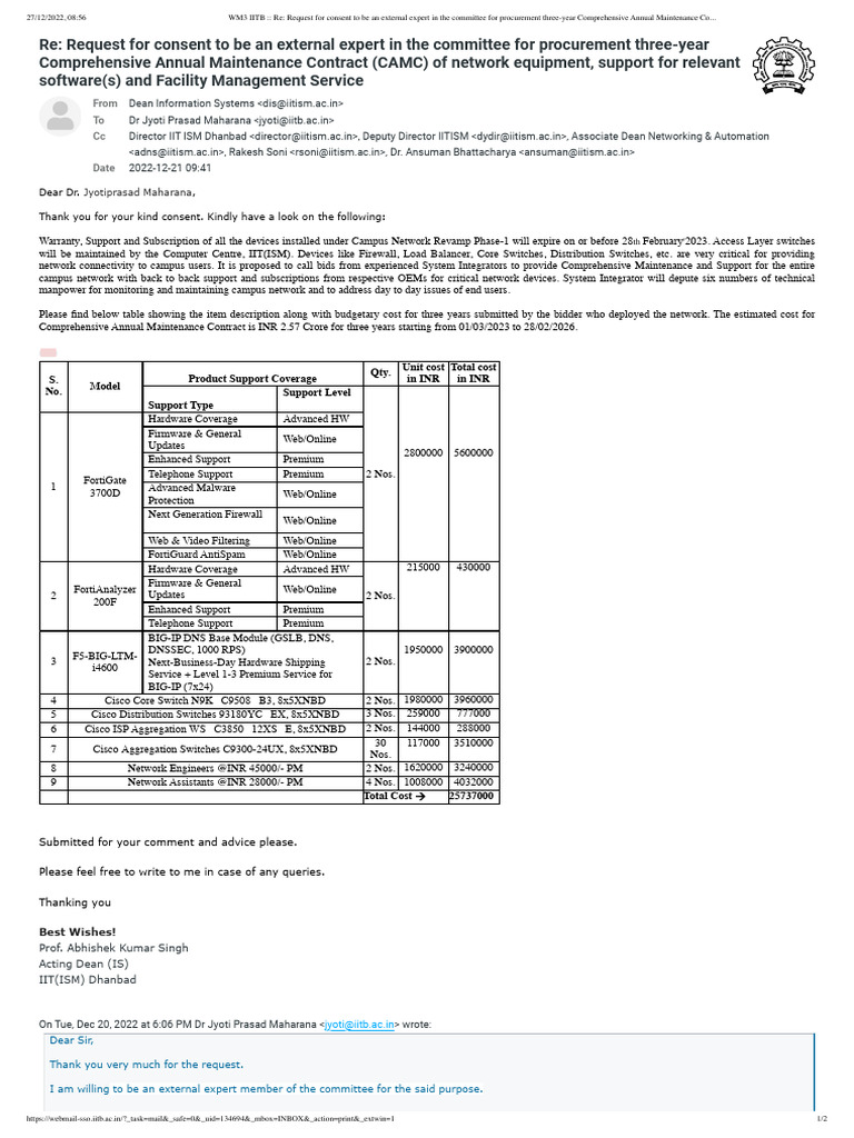 IIT ISM Dhanbad | PDF | Computer Network | Computing