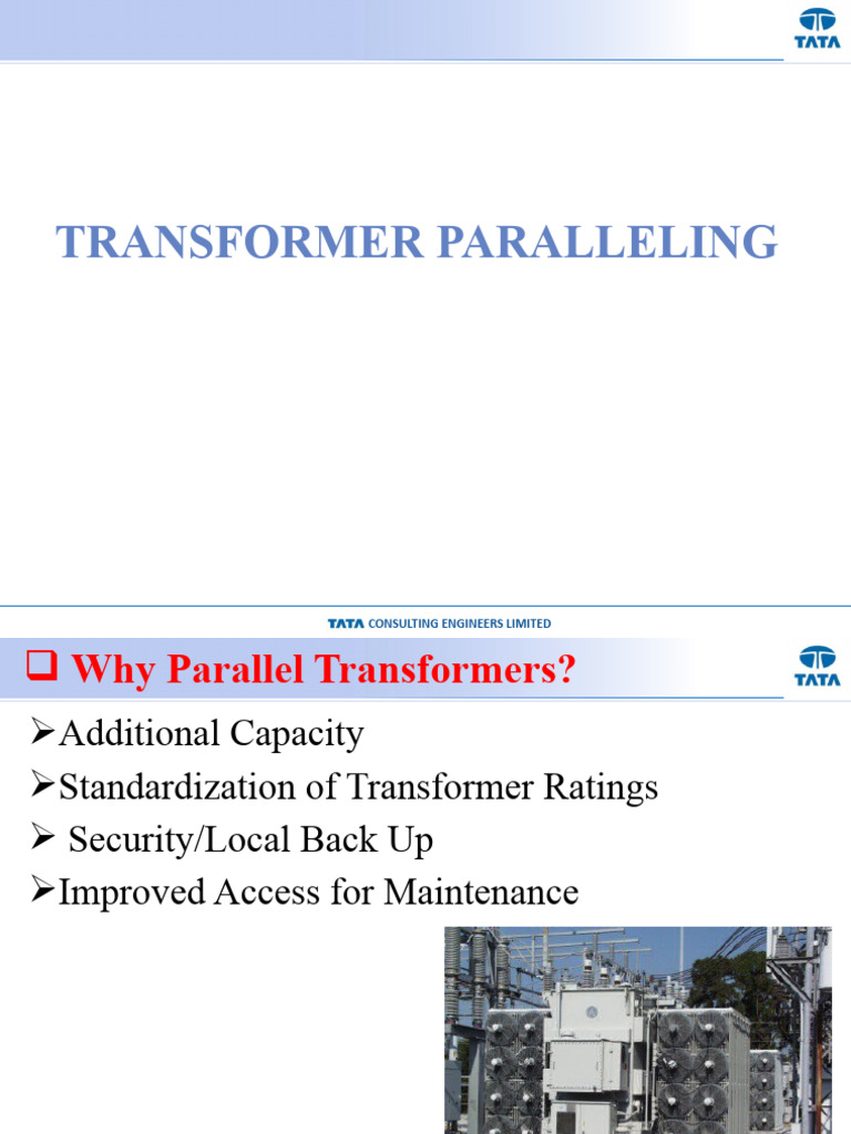 Transformer Paralleling | PDF | Transformer | Electrical Equipment