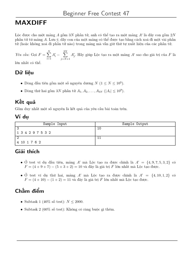 MAXDIFF (Vi - VN) | PDF