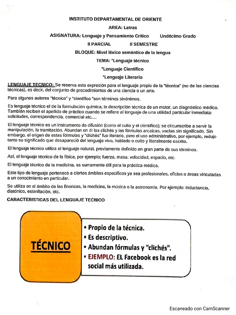 Nivel Léxico y Semántico de La Lengua | PDF