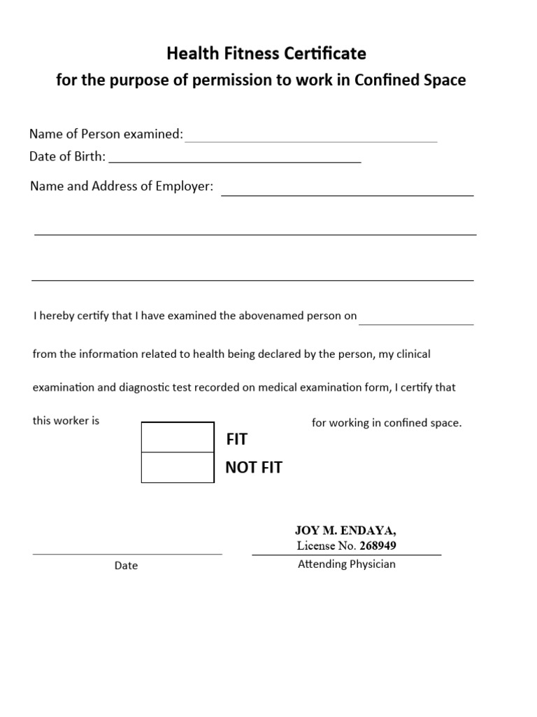 Fit To Work | PDF