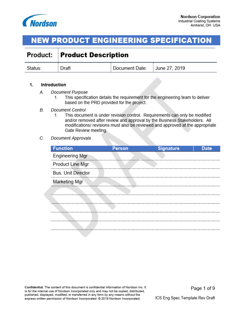 ICS Eng Spec Template 030521 | PDF