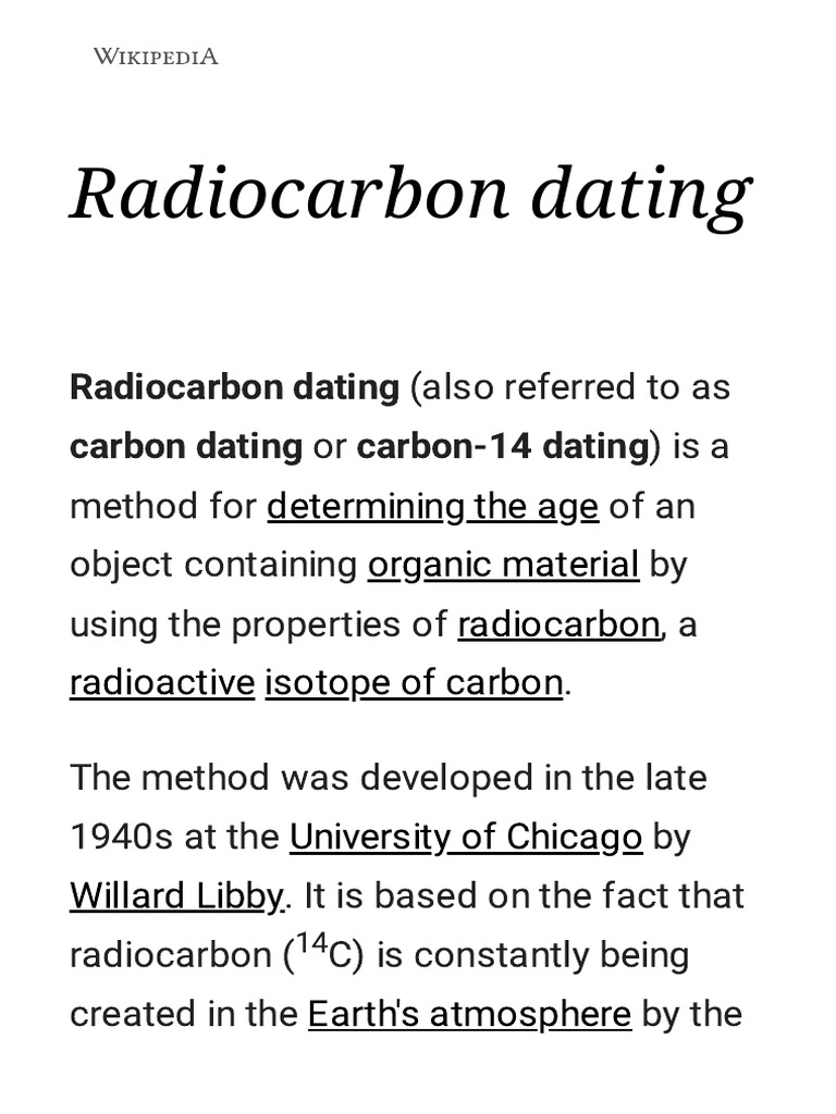 Radiocarbon Dating Explained | PDF | Radiocarbon Dating | Radioactive Decay