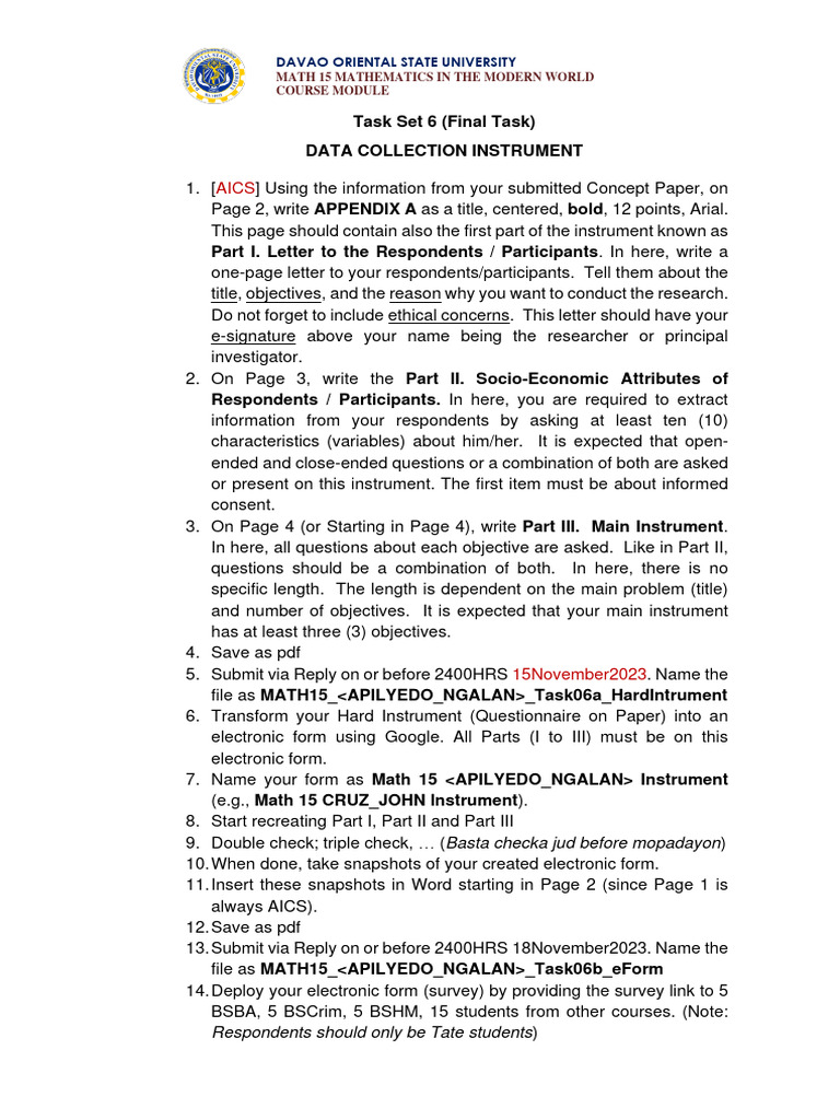 02 Math15 Module Content For BSBA Task Set 06 Final | PDF | Mathematics ...