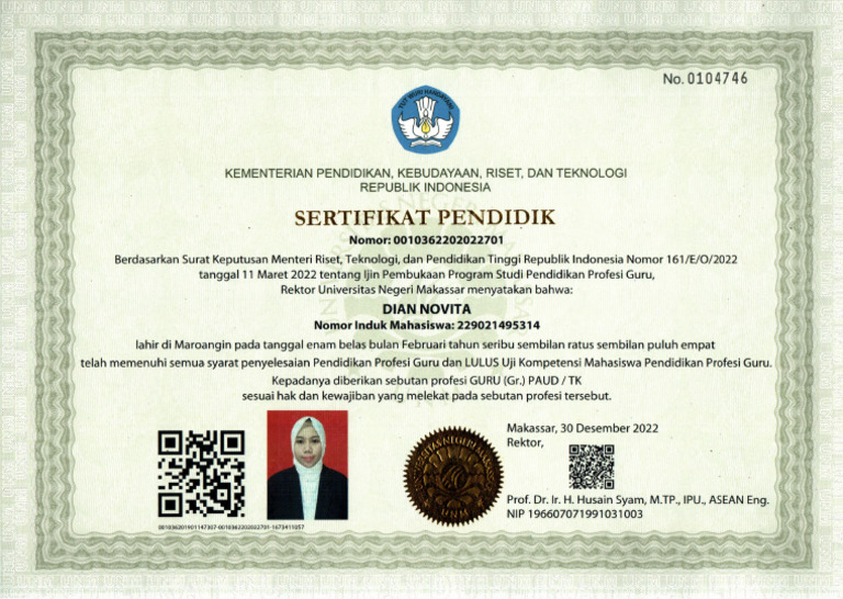 Sertifikat Pendidik | PDF