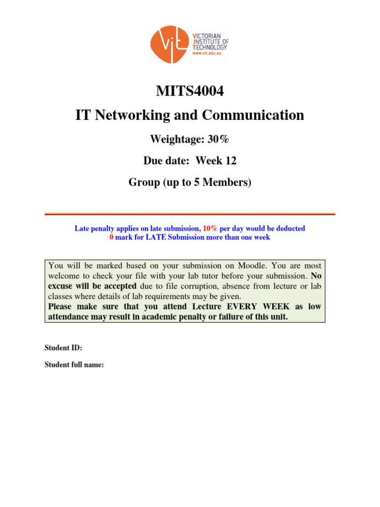 MITS4004 Major Case Study Group | PDF | Computer Network | Router (Computing)