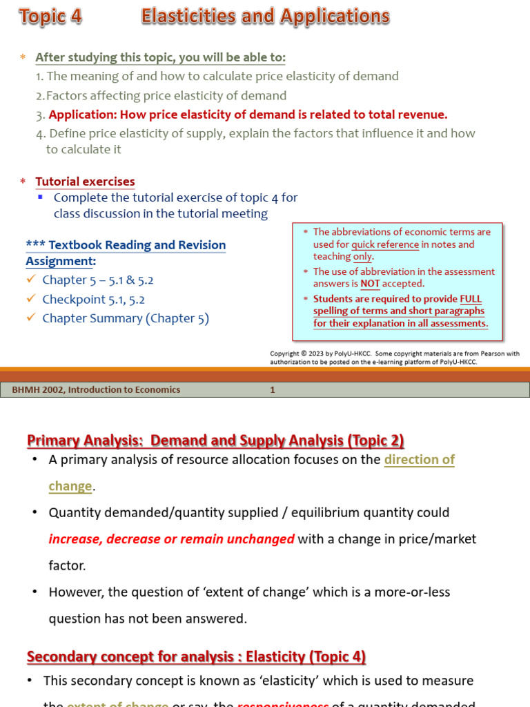 04 S Elasticities (2324 S1) | PDF | Price Elasticity Of Demand ...