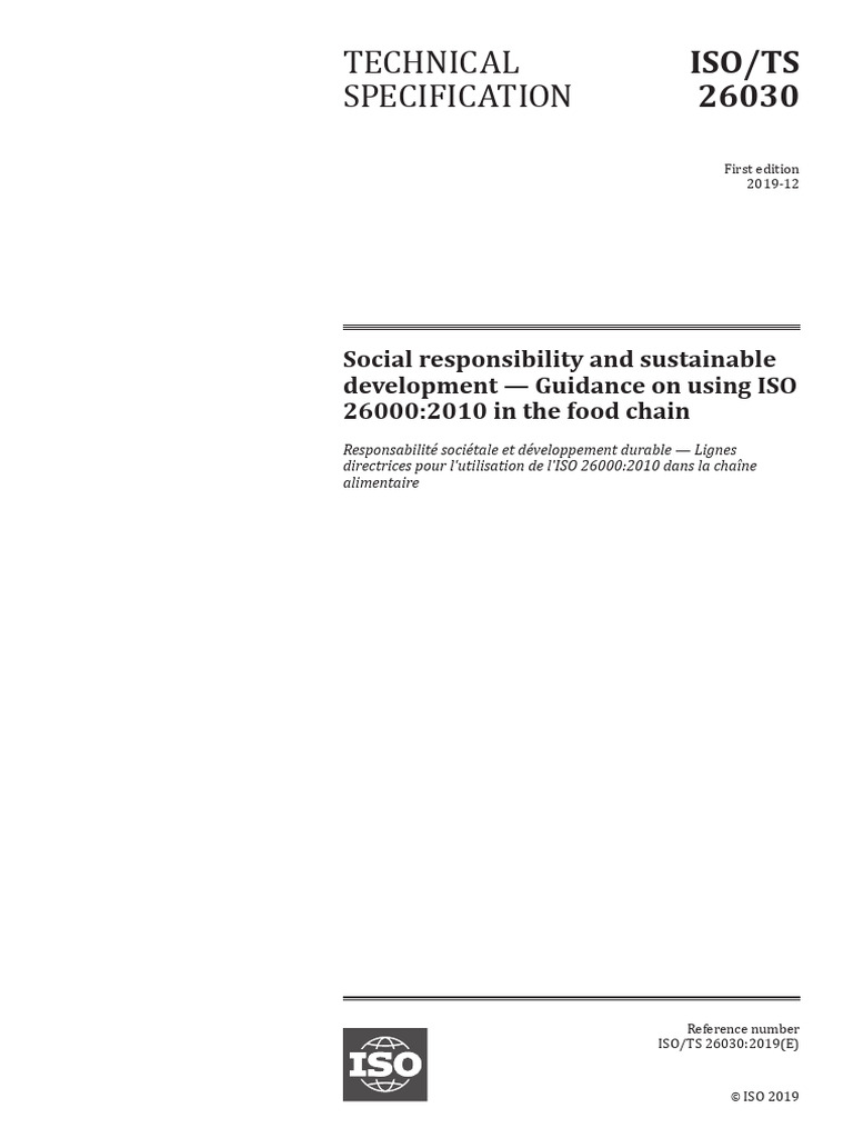 Iso TS 26030-2019 | PDF | Corporate Social Responsibility | Sustainability