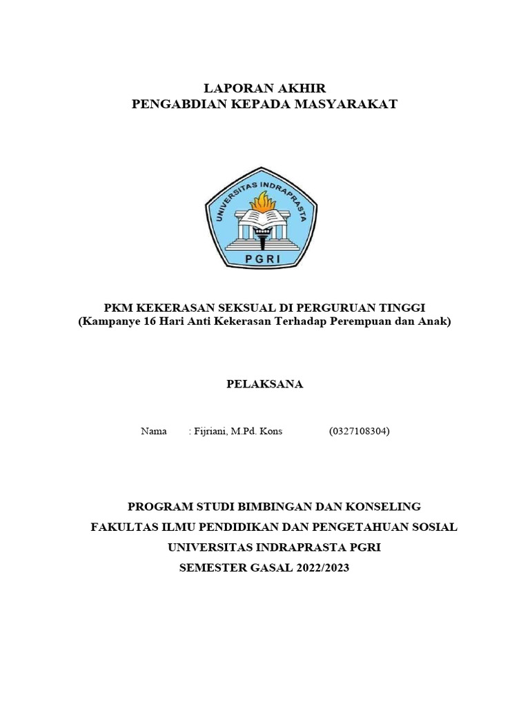 Kampanye Anti Kekerasan Seksual Unindra | PDF