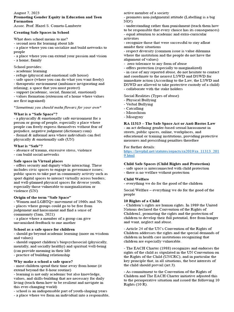 Creating Safe Spaces Pdf Anesthesia Caregiver