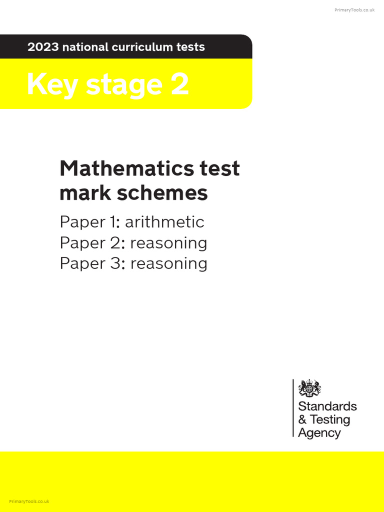 2023 Key Stage 2 Maths Test Mark Schemes | PDF | Numbers | Notation